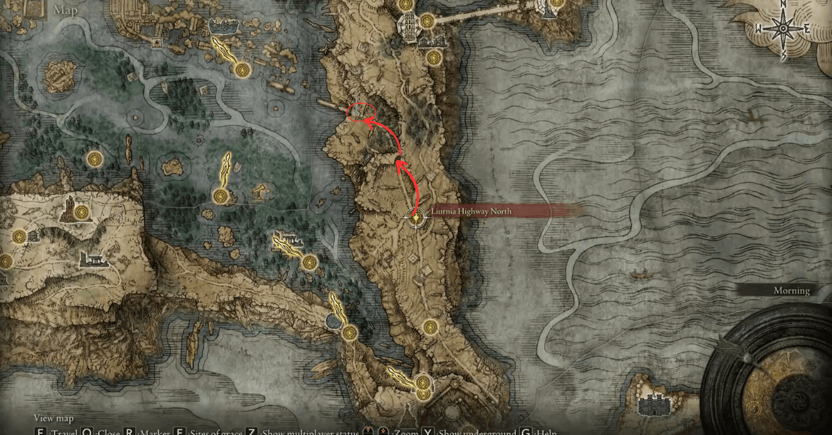 Elden Ring: Gate Town Bridge Site of Grace - Third Shabriri Grape