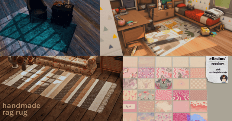 Sims 4 (TS4) Rugs & Carpets CC - Best Home Decor Finds