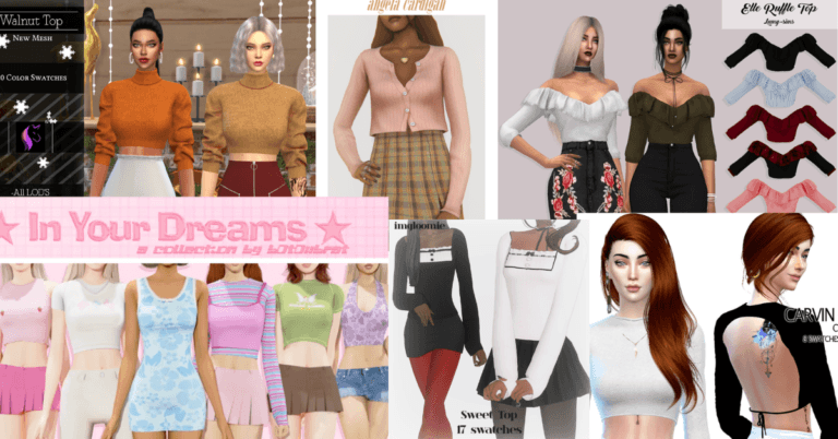 Shirts, Tops, Camis & More for Female Sims - Best CC Pack for Sims 4